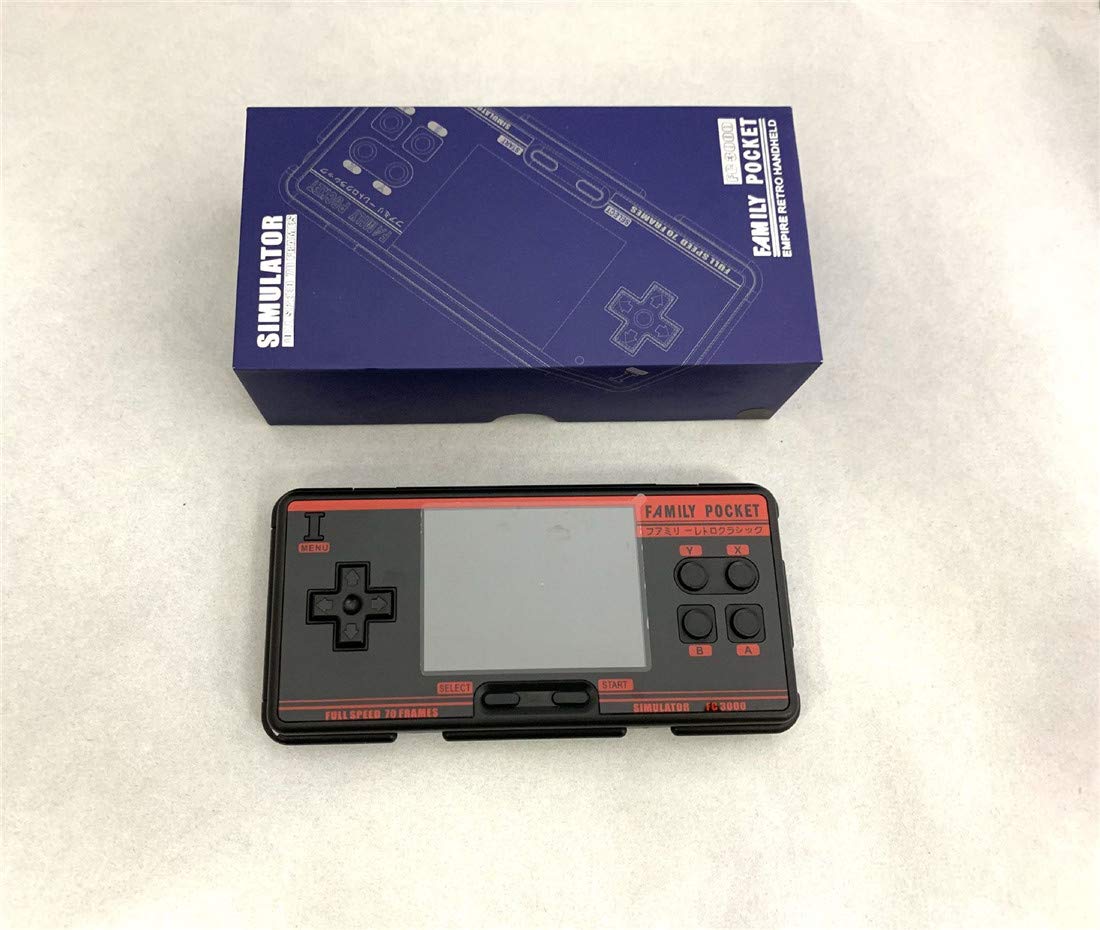SZRendaysa Handheld Game Console ,Video Gaming Console 8 Bit 2g Memory Simulator FC3000 Handheld Children Color Game PXPX7 Family TV Video Consoles (Black)