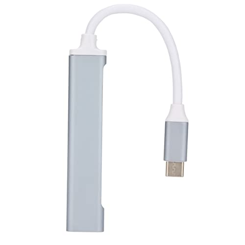 Lairun USB C Hub, Stable Data Transmission Speed Simple Operation 4 in 1 Light Weight USB Docking Station USB C to USB for Keyboard for Tablet for Printer(Grey)