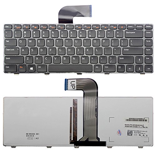 New US Layout Laptop Backlit Keyboard Replacement for Dell XPS 15 L502X Inspiron 13z N311Z 14 3420 M4040 N4050 N4120 14R 5420 N4110 SE 7420 14z N411z Light Backlight Black Notebook US