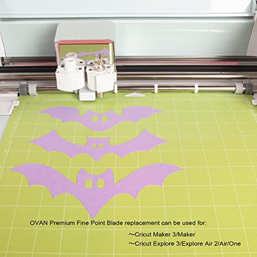 Premium Fine Point Blade Replacement for Cricut Maker 3/Maker/Cricut Explore 3/Air 2/Air/One, OVAN 2 pcs Fine Point Blades Use with Gold/Silver Fine Point Housing for Cutting Thin to Medium Materials