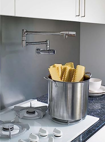 hansgrohe 04057000 Talis S 8-inch Tall 2-Handle Pot Filler with 360-Degree Swivel in Chrome