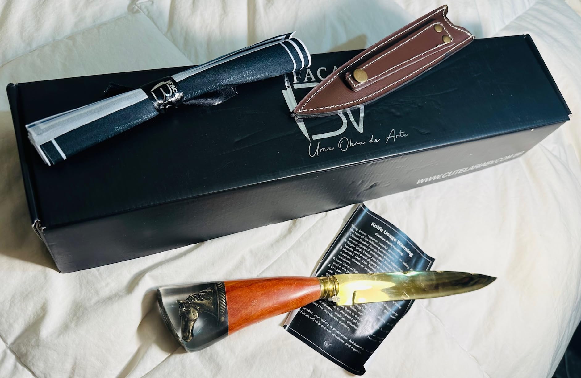 Golden Knife - Horse Style - Made in Brazil