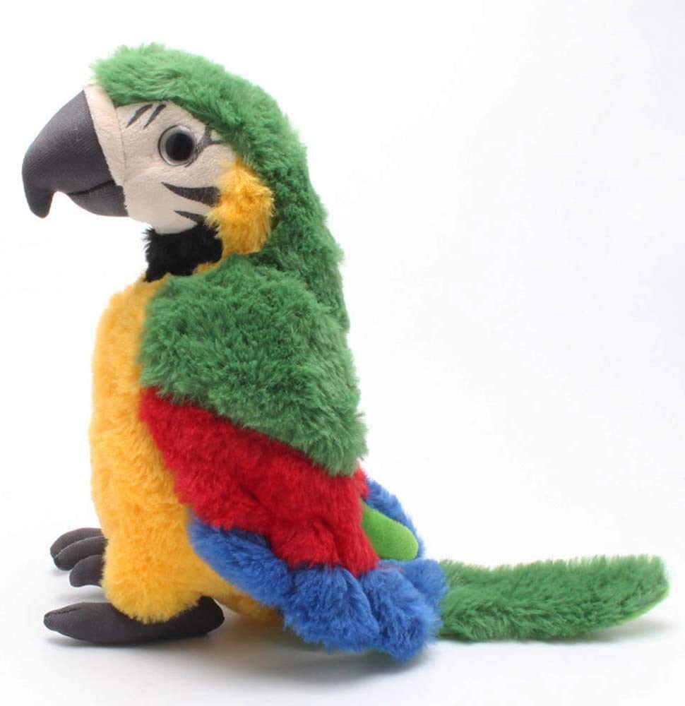 Talking Parrot Speaking Parrot Record Repeats Toy Talking Stuffed Animal Waving Wings Interactive Plush Toy Kid Birthday Gift