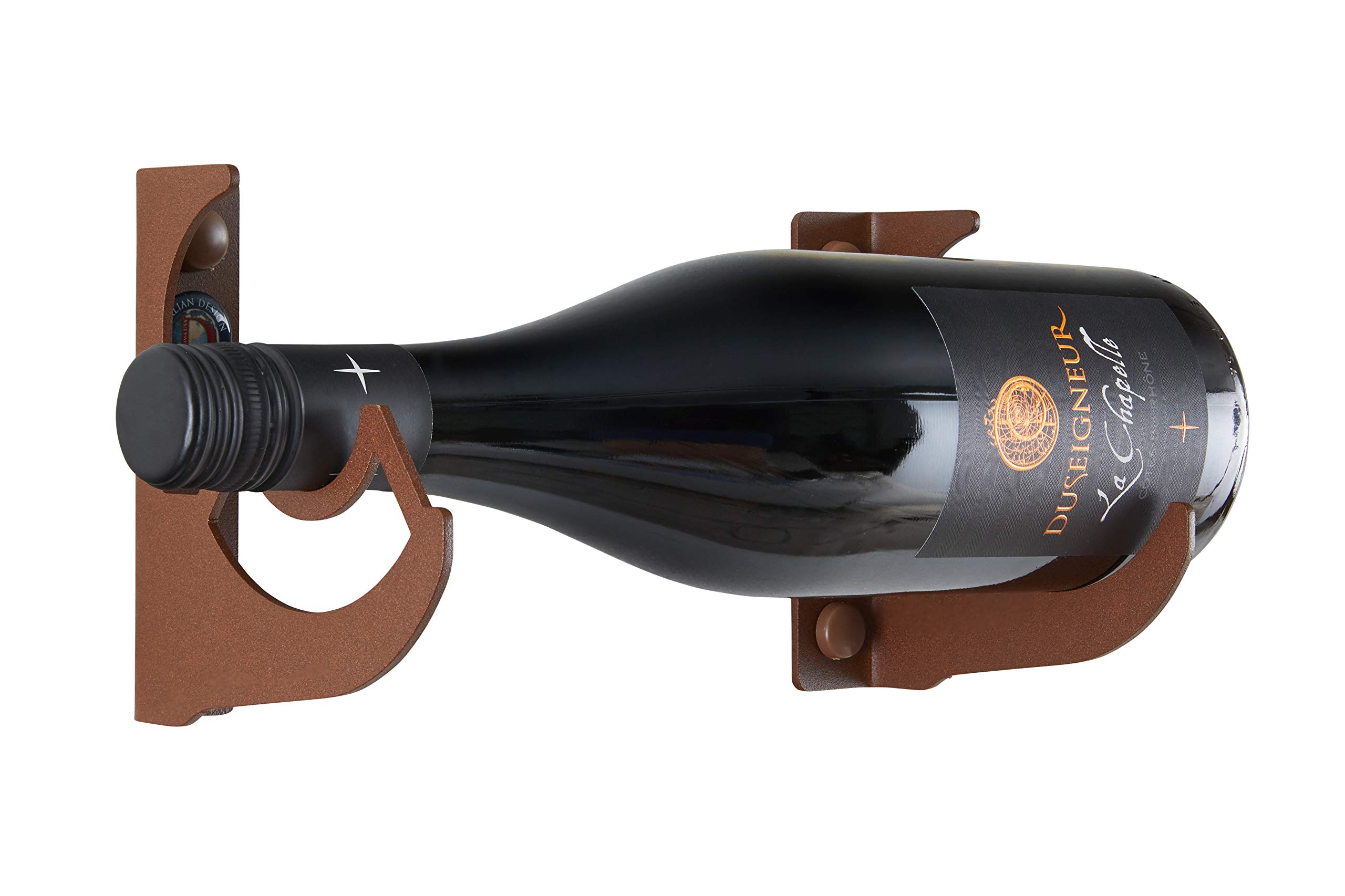 di prima usa Wine Rack Wall Mounted for Wine Bottles - Luxury Metal Wine Rack Mount - Long-Lasting Hanging Wine Rack for Wall Mount, Cellar, Kitchen, Living Room - Double Depth Row – 16 Bottles