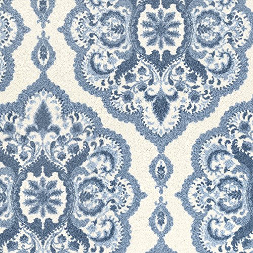 Maples Rugs Vivian Medallion Kitchen Rugs Non Skid Accent Area Carpet [Made in USA], 1'8 x 2'10, Blue