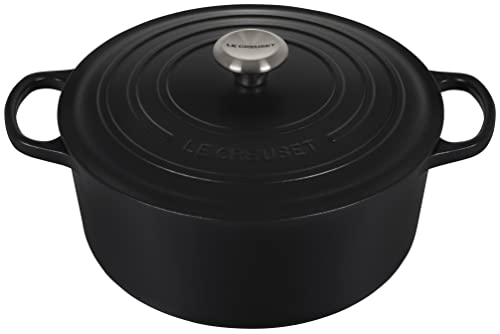 Le Creuset Enameled Cast Iron Signature Round Dutch Oven, 7.25 qt., Licorice