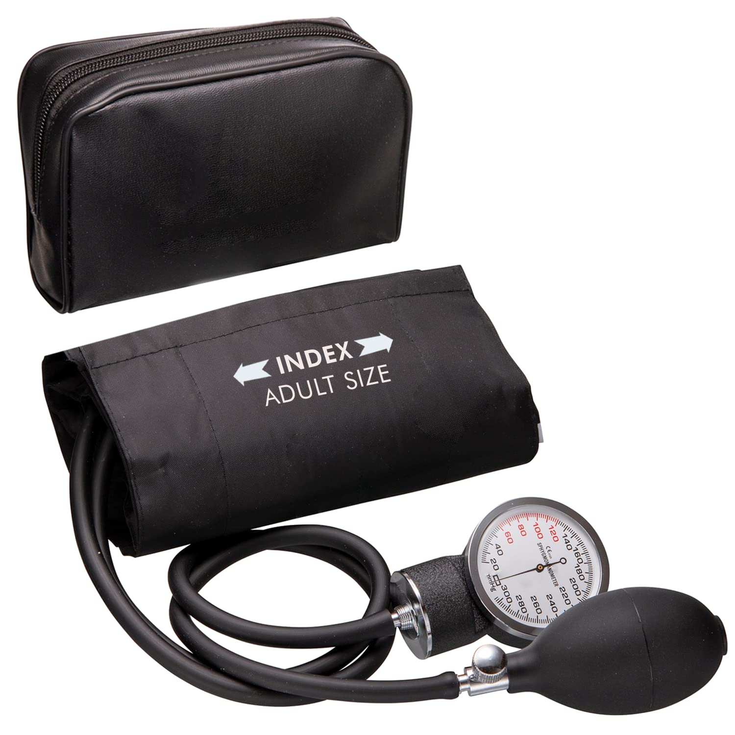 NOVAMEDIC Professional Black Adult Size Blood Pressure Machine, 8.7”-16.5", Aneroid Sphygmomanometer Medical Supplies, Manual Emergency BP Monitor for High Blood Pressure with Carrying Case