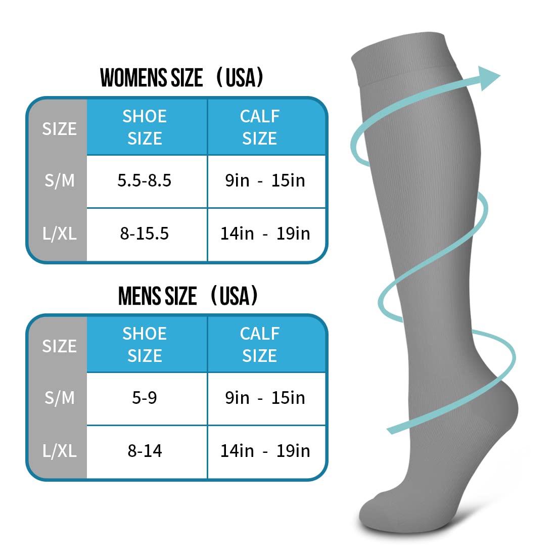 BLUEENJOY Compression Socks for Women - Compression Socks Women & Men - Best for Athletic, Running,Flight Travel,Nursing