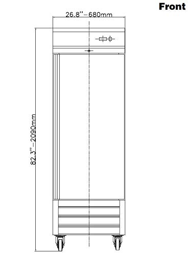 Kelvinator KCHRI27R1DRE 26 3/4" One Section Reach in Refrigerator, Silver