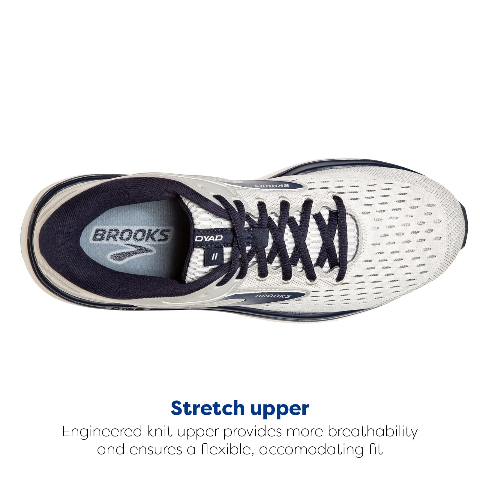 Brooks Men's Dyad 11 Running Shoe - Antarctica/Grey/Peacoat - 11 Medium