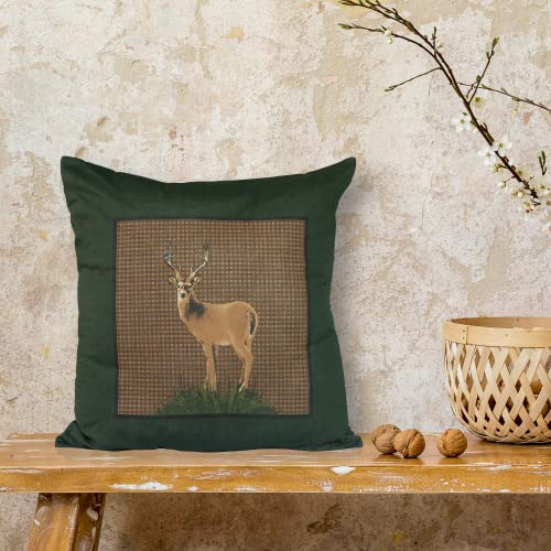 VISI-ONE True Grit The Lodge Deer Decorative Hunting Square Throw Pillow, 20" x 20" Inches, Multi
