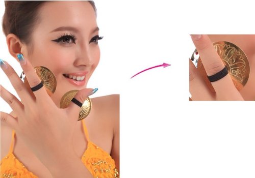 NSSTAR Belly Dancing Finger Zills Finger Cymbals 2 Pairs / 4 Pcs