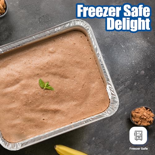 EHOMEA2Z Large Aluminum Pans (15 Pack) Full Size Deep Foil Disposable Durable Large Steam Table Pans for Baking Serving, Chafing Trays for Caterers, Bakeware 21 x 13 x 3