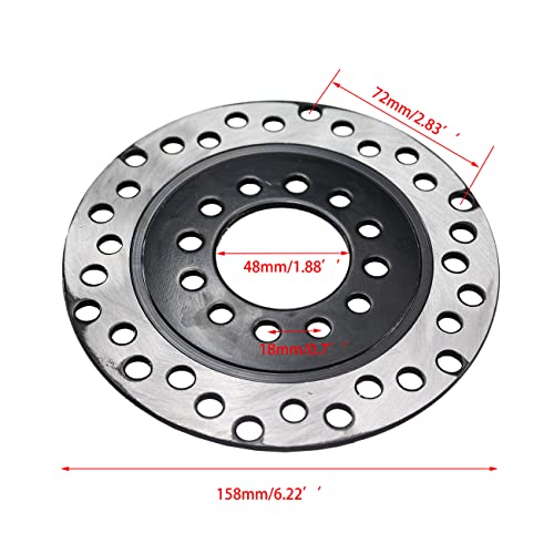 PRO BAT Rear Brake Master Cylinder Caliper Assembly+Brake Disk Rotor for 50cc 70cc 90cc 110cc 125cc Chinese Quad Taotao Boulder B1 Coolster 3050HD ATV Kids Four Wheeler, Black