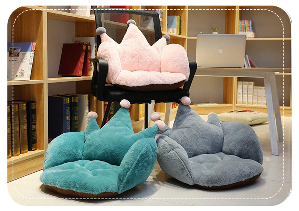 Crown Seat Cushion Soft Warm Comfortable Seat Pad Cushion for Support Waist Backrest Non-Slip Plush Pad Pillow for Home Office Chair Car Seat