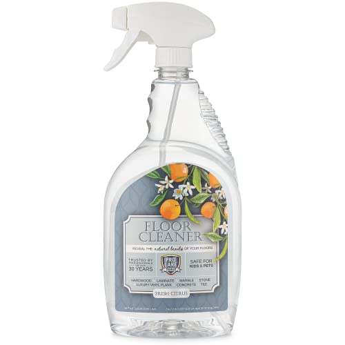 ProCare Citrus Floor Cleaner (Made in USA) | Tile, Stone, Laminate, Vinyl & Natural Wood Floor Cleaner for Mopping, Floor Cleaning Solution with Citrus Aroma - 32oz / 0.95L Spray Bottle