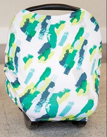 Carseat Canopy Whole Caboodle 5 Piece Set, Soft Jersey Stretch Material - Dylan Green