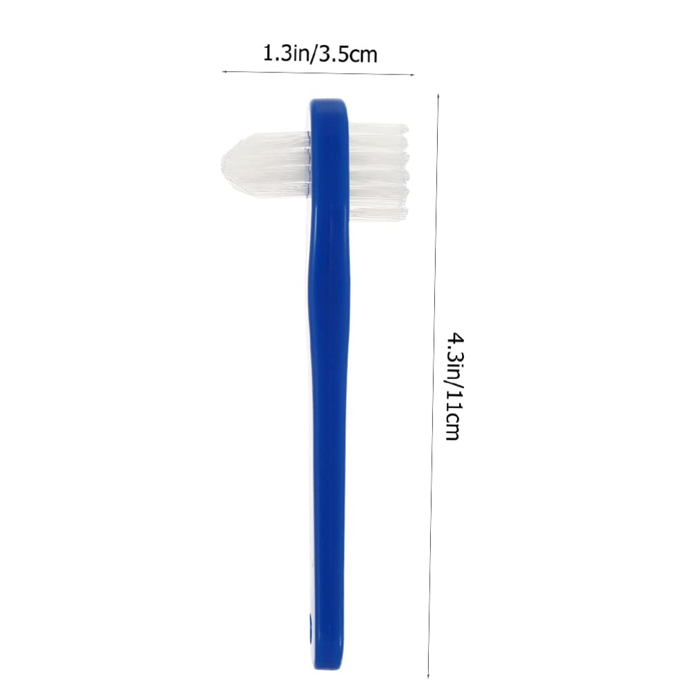Denture Brush Denture Brush Toothbrush 3Pcs Denture Brush Dual Head Toothbrushes Hard Denture Cleaning Brush Denture Toothbrush Cleaning for False Teeth Cleaning Dental Brush