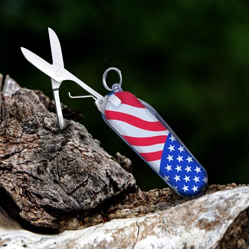 Swiss Eagle Premium Quality Classic Multi-Tool Army Knife - Compact - Tools In Your Pocket - US flag