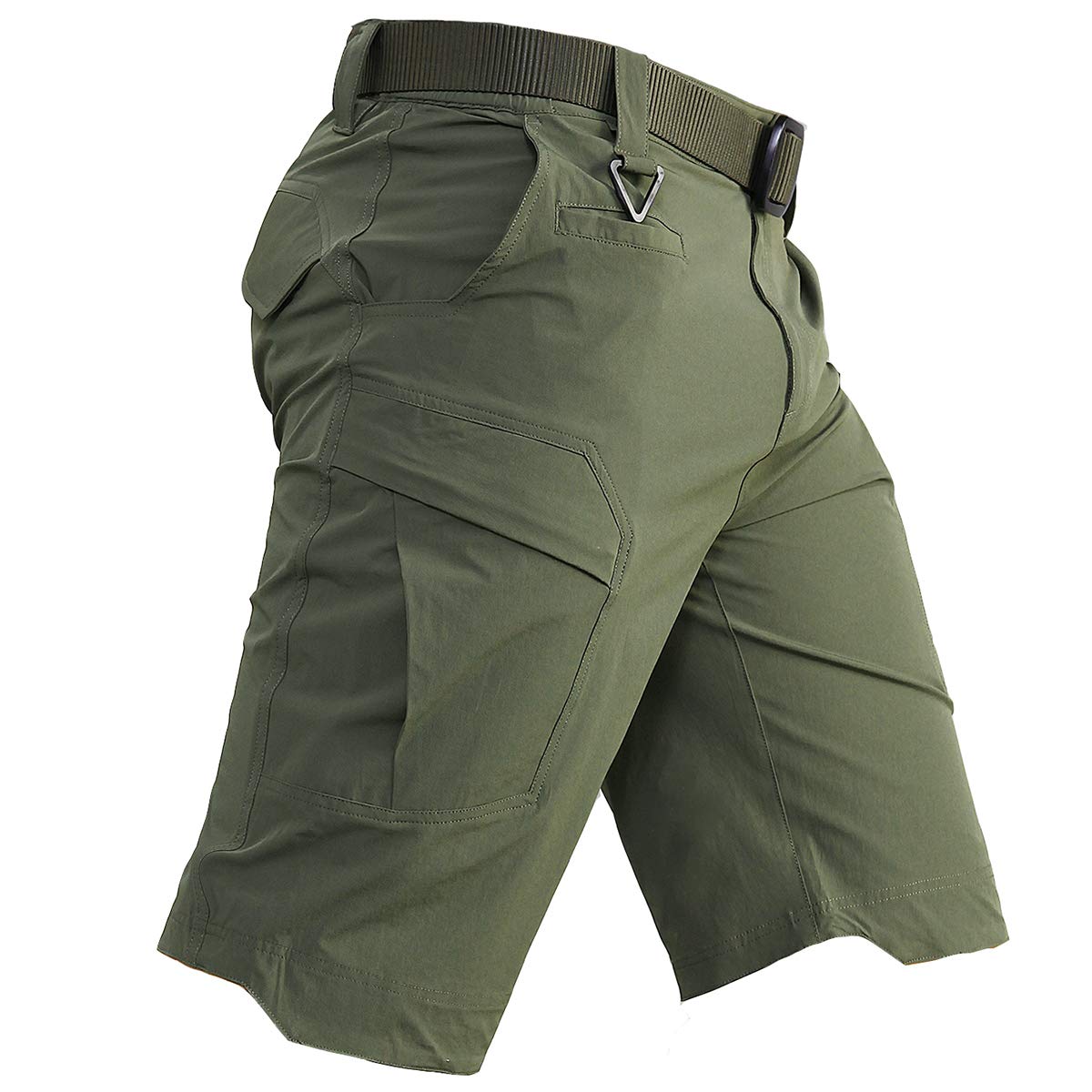 CARWORNIC Men's Quick Dry Hiking Tactical Shorts Lightweight Stretch Outdoor Cargo Shorts with Multi Pockets Summer Casual Camping Travel Fishing Shorts
