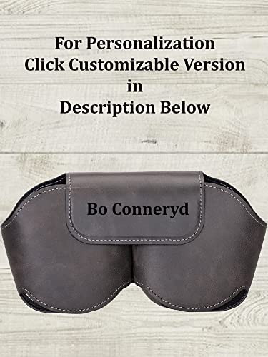 HARDISTON AirPods Max Case, Genuine Leather Handmade, Protective Premium Leather Ear Cup Covers, Soft-Slim Travel Carrying Case, Compatible for AirPods Max (Black)
