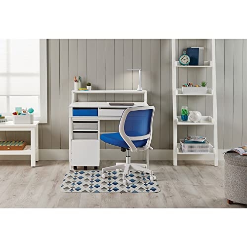 Realspace® Adley Mesh/Fabric Low-Back Task Chair, Blue/White