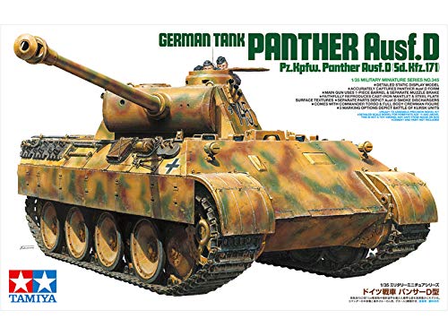 TAMIYA Models Pz.Kpfw Panther Ausf. D Military Vehicle Building Kit (Sd.Kfz.171)