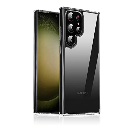 HARMARK Crystal Clear Designed for Samsung Galaxy S23 Ultra Case, [Anti-Yellowing] [Military Grade Shockproof] Hard PC Back Phone Case for Samsung S23 Ultra Case -Clear