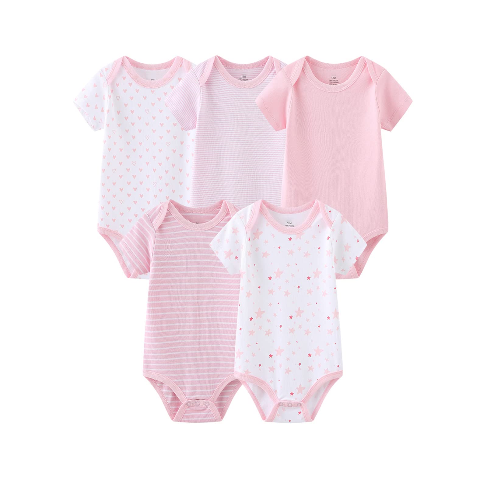 MAMIMAKA Newborn Layette Gift Set 27-Piece Baby Girl Clothes Bodysuits, Pants Essentials and Accessories 0-6Months
