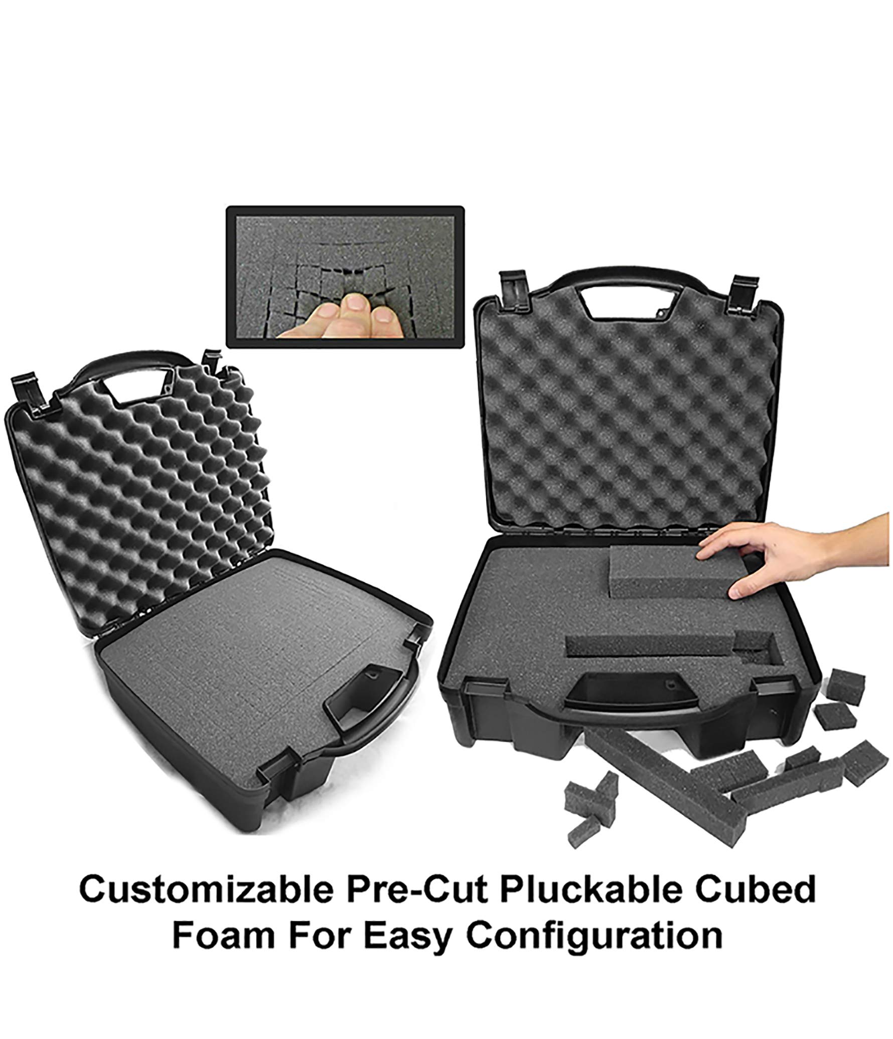 CASEMATIX Wireless Microphone Case Compatible with Shure, AKG, Sennheiser, GTD, Innopow, Fifine and Other Mic Receivers and Transmitters in Customizable Foam - Case Only for Mics