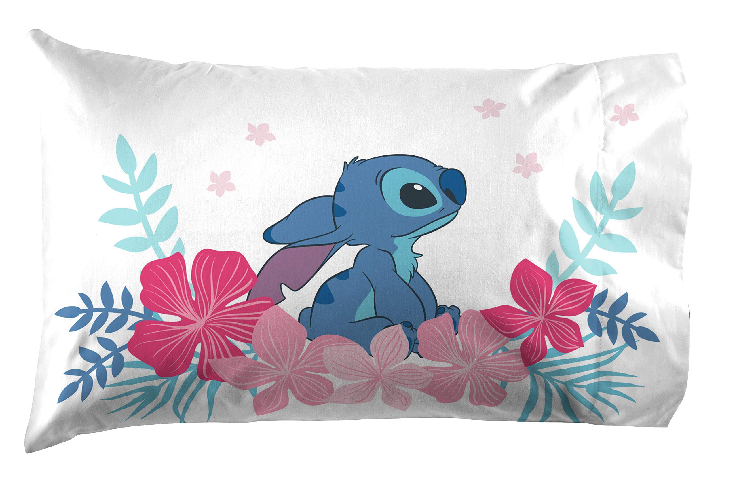 Jay Franco Disney Lilo & Stitch Paradise Dream Queen Sheet Set - 4 Piece Set Super Soft and Cozy Kid’s Bedding - Fade Resistant Microfiber Sheets (Official Disney Product)