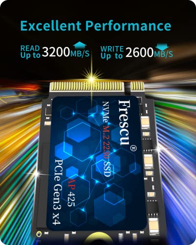 frescu M.2 2230 SSD, 512GB NVMe PCIe Gen3 X4 AP425 Internal Solid State Drive Compatible with Steam Deck/Microsoft Surface Pro 9/8/7+/X/Go 3/Laptop 5/4/3