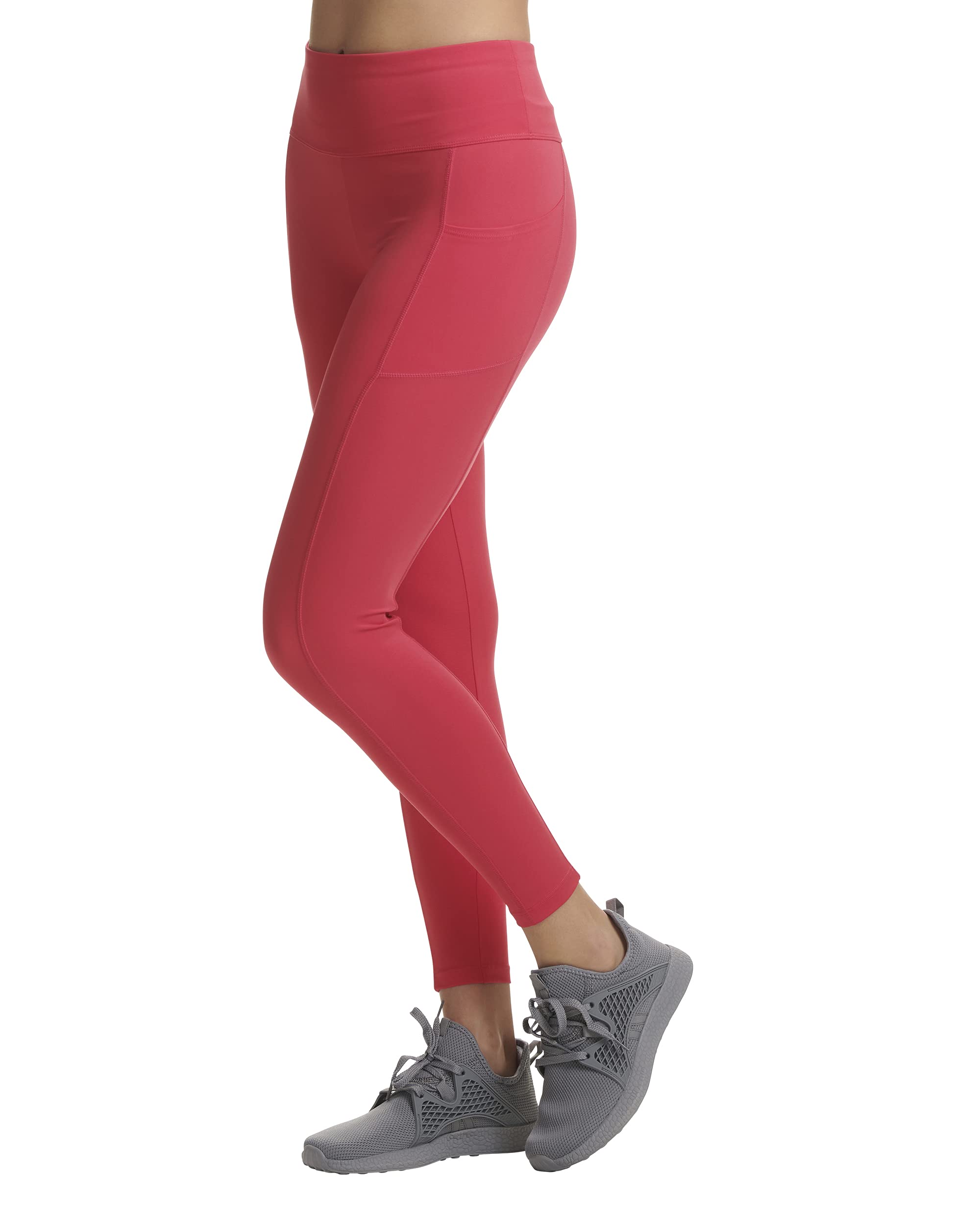 Spalding Women's Activewear 26 inch Inseam Legging with Pockets, Azalea, XL