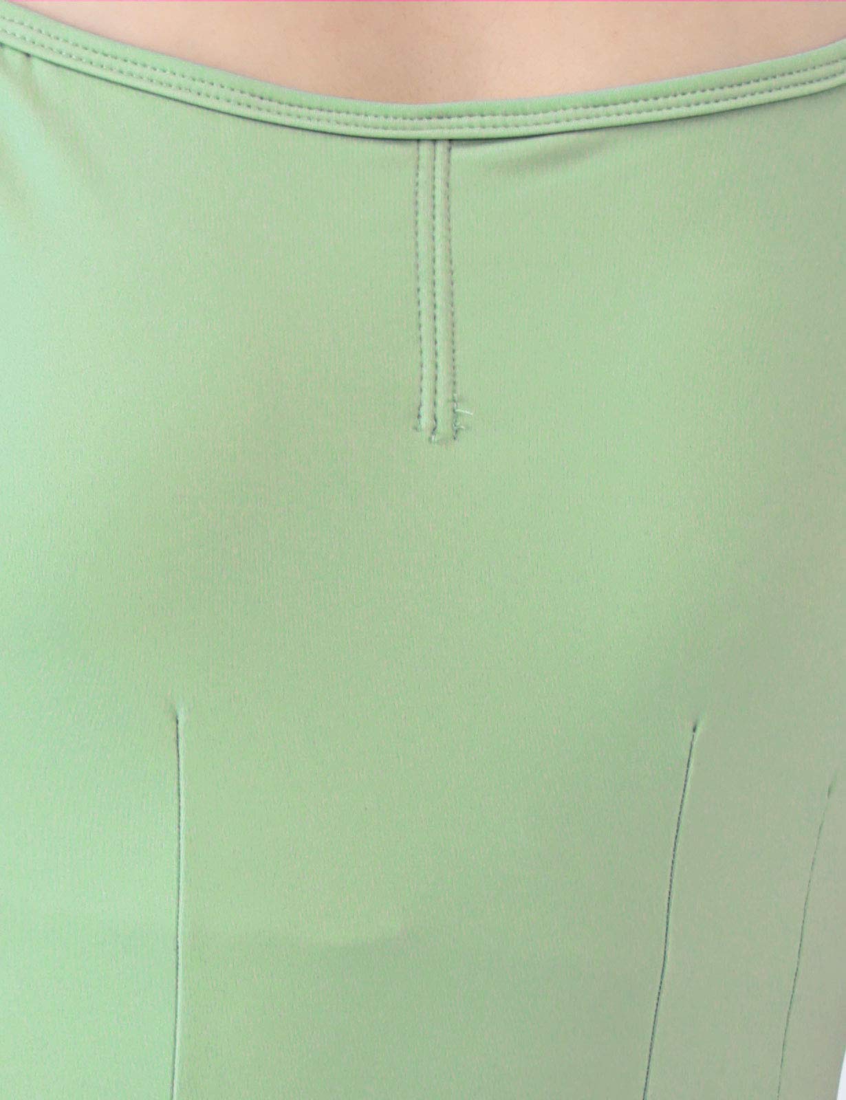 Cuulrite Ballet Dance Leotards for Women, Nylon Camisole Gymnastics Leotard, Open Back with Cross Straps,Green
