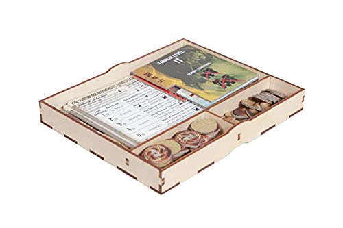 The Broken Token Game Organizer Compatible with Spirit Island - Wooden Game Organizing Box with Multiple Trays