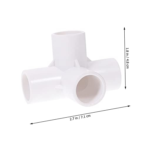 Happyyami 20 Pcs Water Pipe Elbow Clothes Rack with Shelf Carassosories Pvc Fittings Pvc Pipe 1/2 Inch Dress Hangers Elbow Fitting Tee Corner Fitting 4 Way Pvc Tee Pvc Pipe Connector Frame