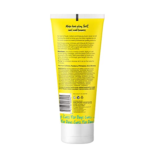 Marc Anthony 2-in-1 Scalp Scrub and Shampoo, Strictly Curls - Deep Cleansing & Exfoliating Shampoo for Curly Hair Removes Buildup with Coconut Oil, Marula Oil, Shea Butter & Bentonite Clay - 7.05 Oz