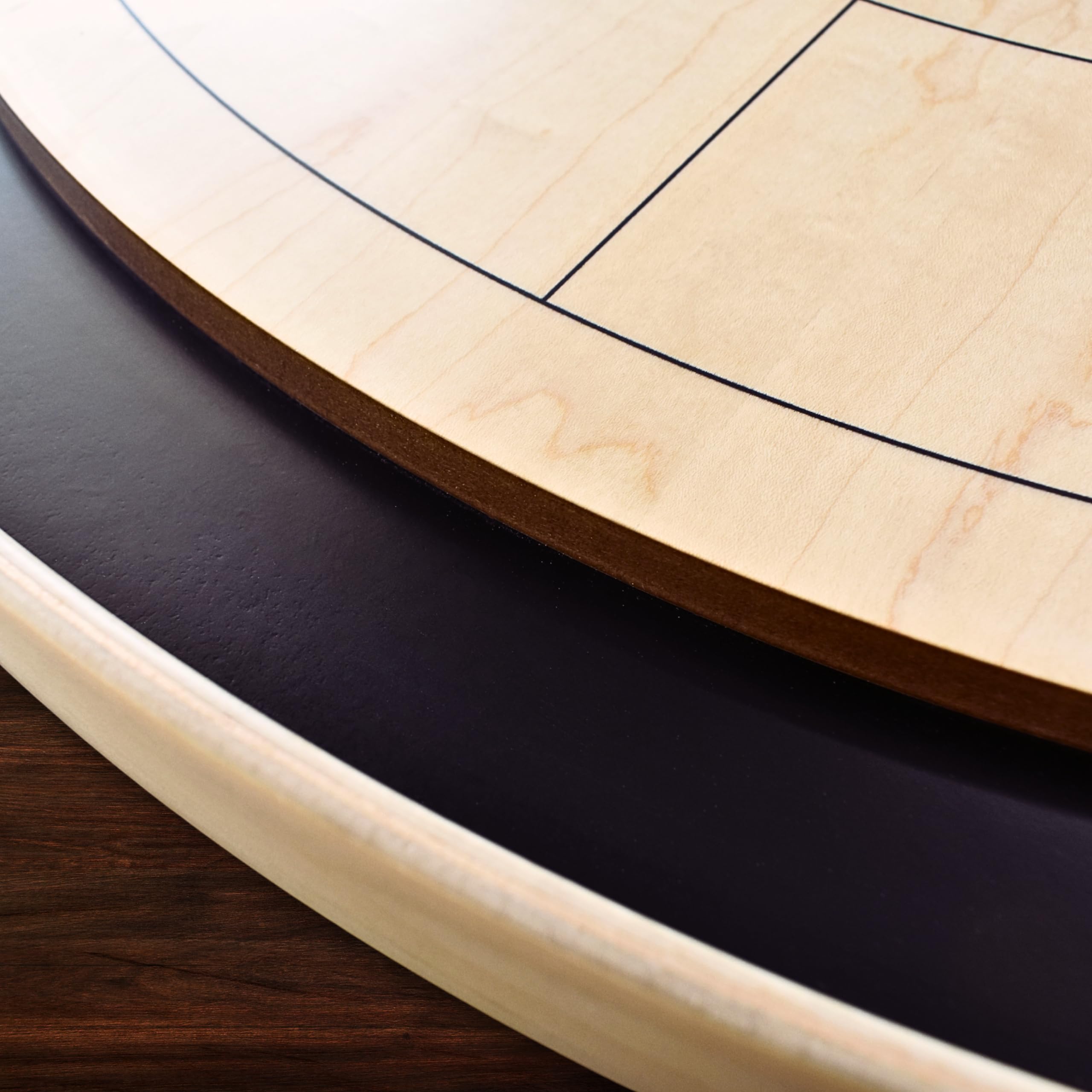 The Crokinole Canada Board (No Branding, with Checkerboard) - Tournament Style Crokinole Board Game Set (Meets NCA Standards)