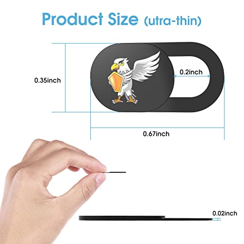 Laptop Camera Cover Slide,8-Pcs Webcam Cover, Cute Eagle Camera Cover slide for MacBook Pro, iMac,iPad, iPhone, Laptop,Tablet, Cell Phone.Ultra-Thin Web Cam Cover Protect Your Privacy and Security