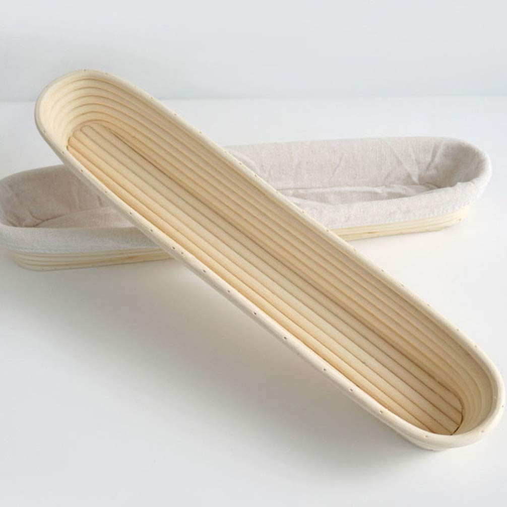 DOITOOL 1pc Bread Basket Brotform Rattan Basket Oval Basket Bread Serving Basket Bread Warmer Basket Proofing Bowl Dough Holder Long Banneton Pan Vine. Bread Rack Heart-shaped