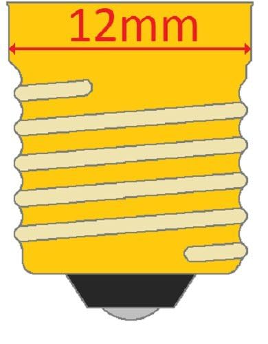CEC Industries #3S-6/5 120V Bulbs, 120 V, 3 W, E12 Base, S-6 shape (Box of 10)