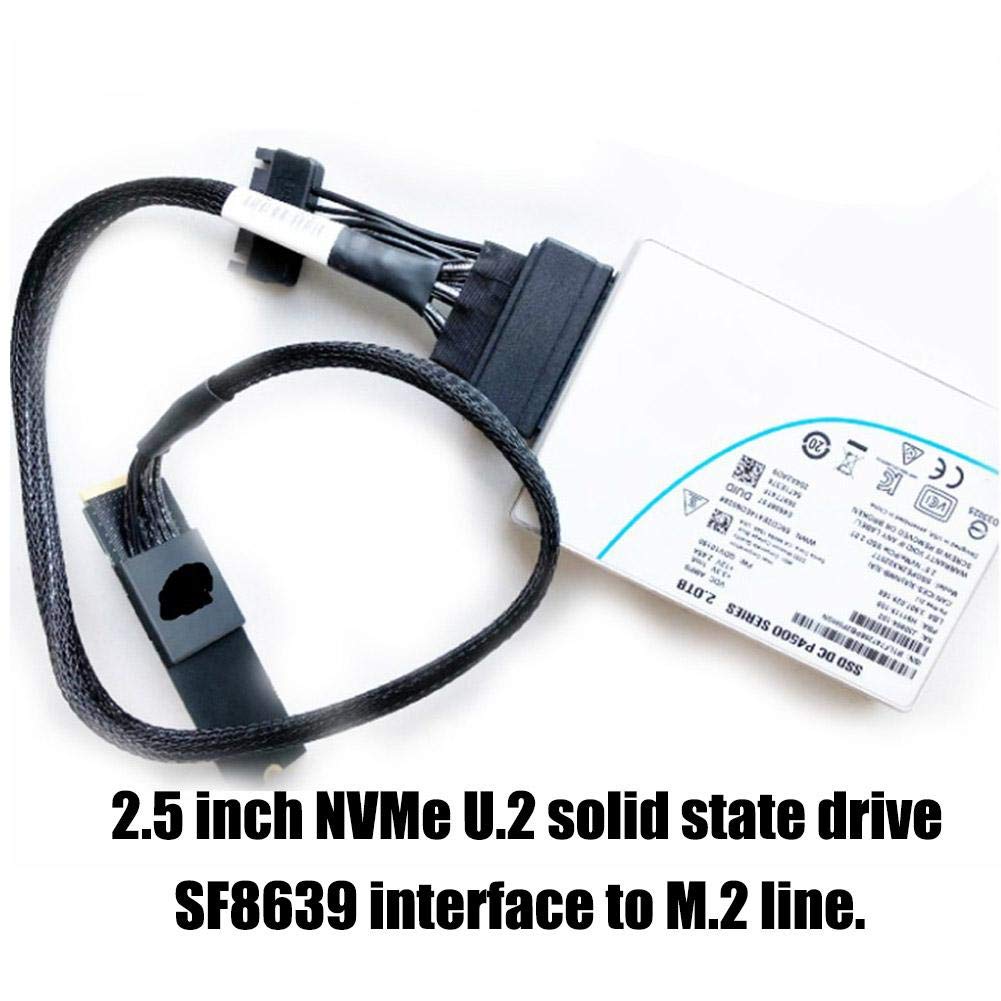 Connecting Cable to NVMe SSD Drives U.2 to M.2 Cable SF-8639 Connecting Cable for 750 P4610 983, 2.5 Inch NVMe U.2 Solid State Drive SF8639 Interface to M.2 line