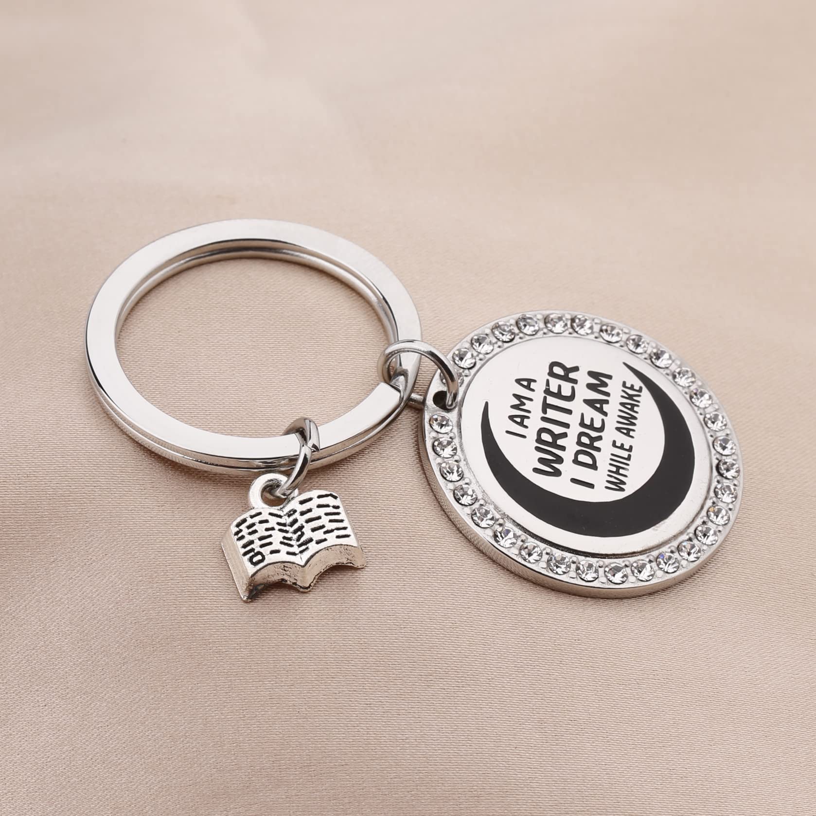 CWXLGH Writer Gift Author Jewelry I Am A Writer I Dream While Awake Keychain Literary Gift for Author Novelist Writing Jewelry (Writer KS)