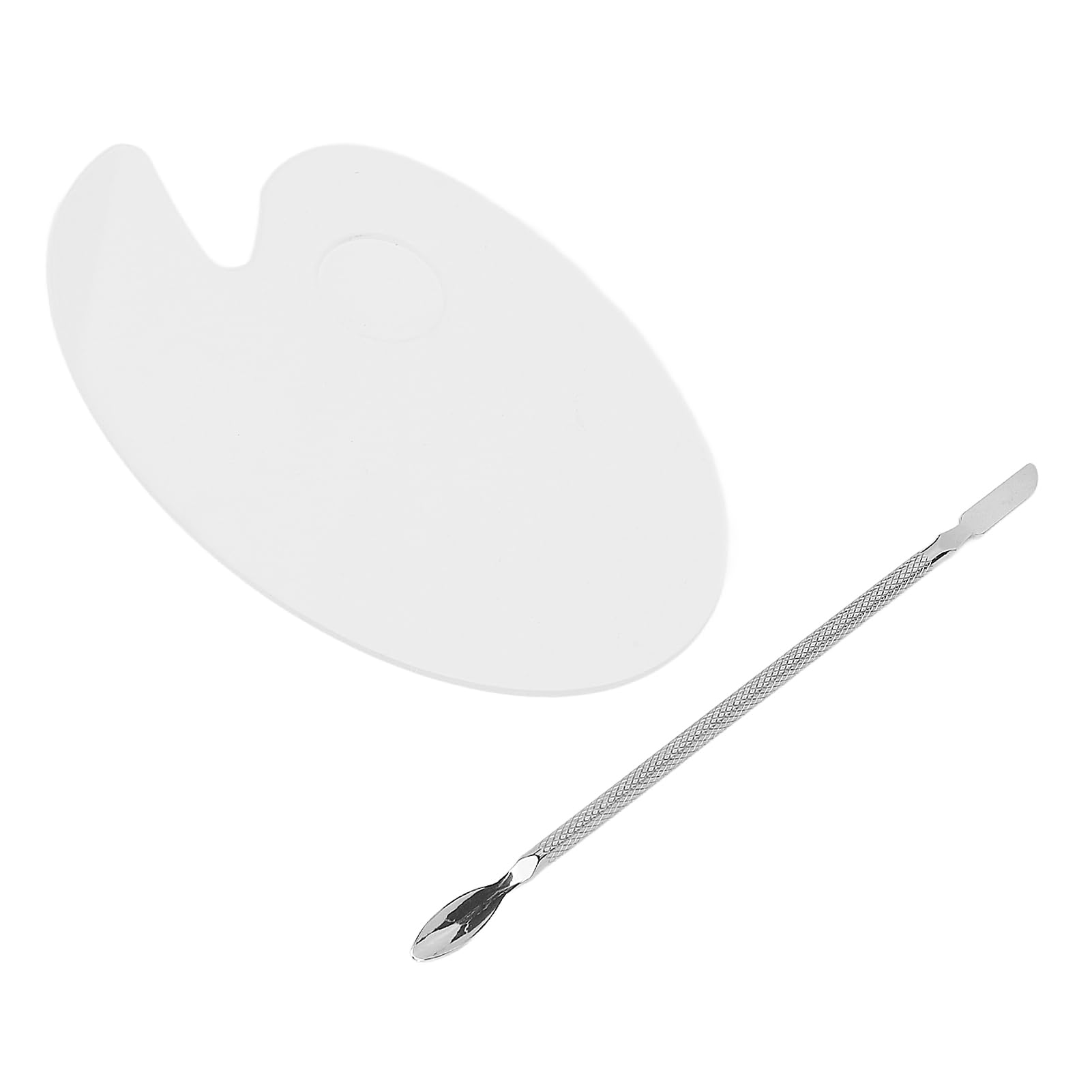 Clear Nail Palette Acrylic Makeup Mixing Tray with Spatula for Nail Art Durable and Lightweight