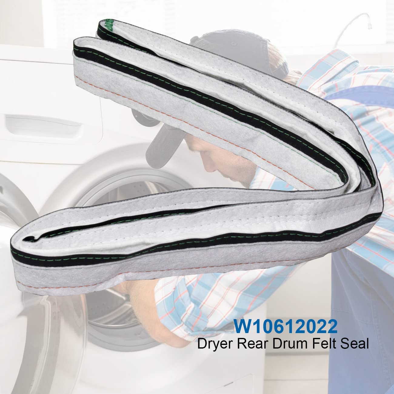 Dryer Felt Drum Seal W10612022 AP5737110 for Whirlpool Kenmore PS8691753 279857