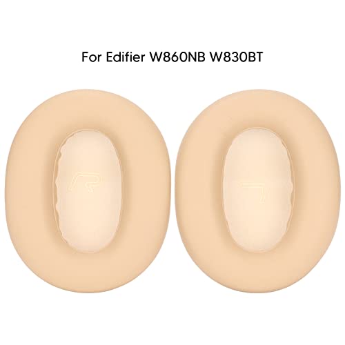 Replacement Ear Pads，Foam Protein Leather Noise Isolation Soft Wear Earpads Cushions for Edifier W860NB W830BT Bluetooth Headset (Brown)