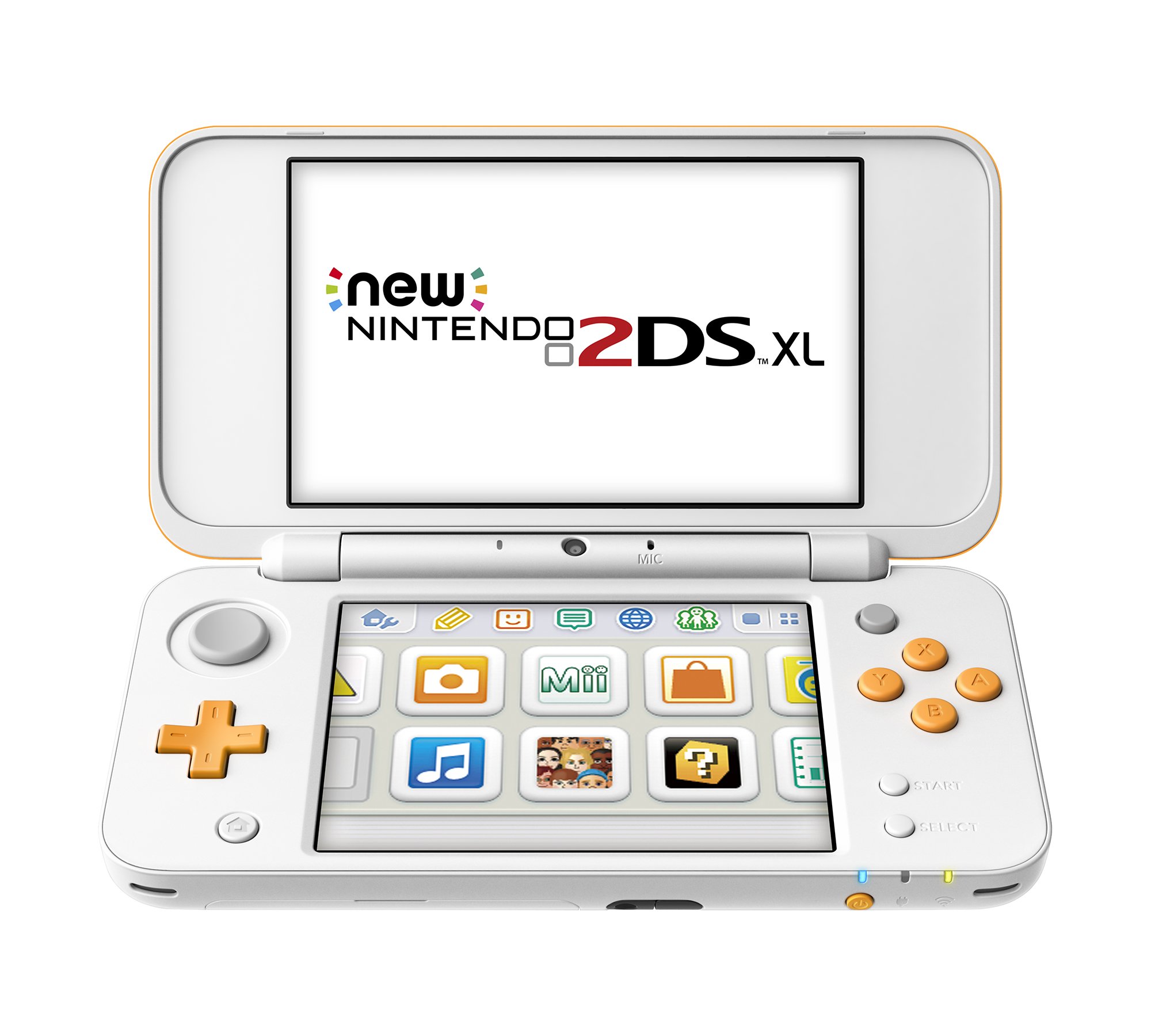 New Nintendo 2DS XL - Orange + White With Mario Kart 7 Pre-installed - Nintendo 2DS