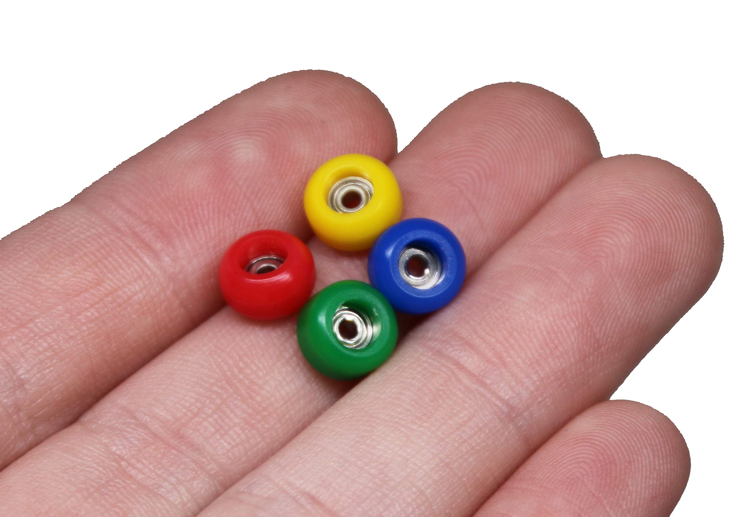 Teak Tuning CNC Polyurethane Fingerboard Bearing Wheels, Fireworks Edition - Set of 4 Wheels - Durable Material with a Hard Durometer