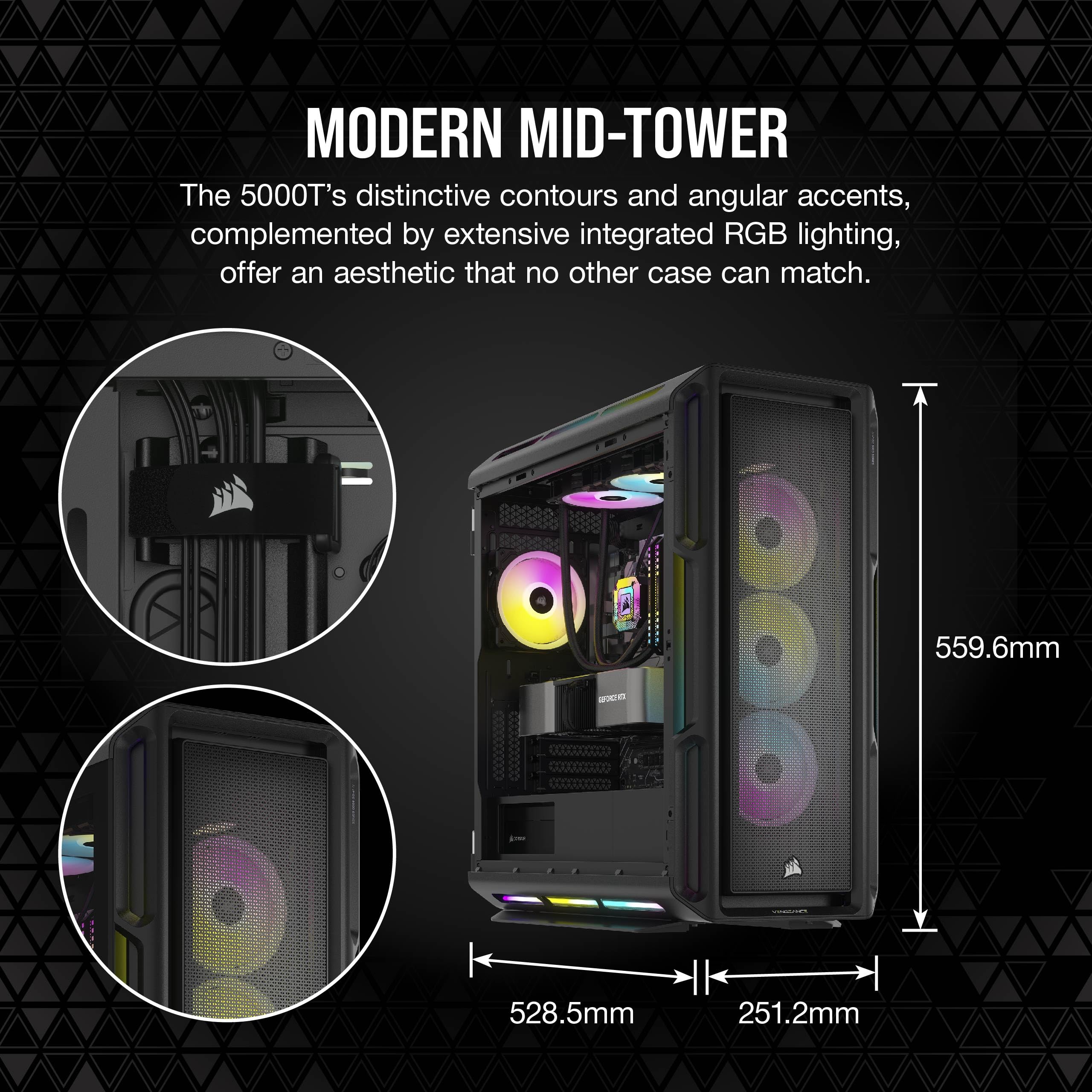 Corsair Vengeance a8100 Series Gaming PC - Liquid Cooled AMD Ryzen 9 7950X CPU - NVIDIA GeForce RTX 4090 GPU - 4TB (2X 2TB) M.2 SSD - 64GB Dominator Platinum RGB DDR5 Memory - Black