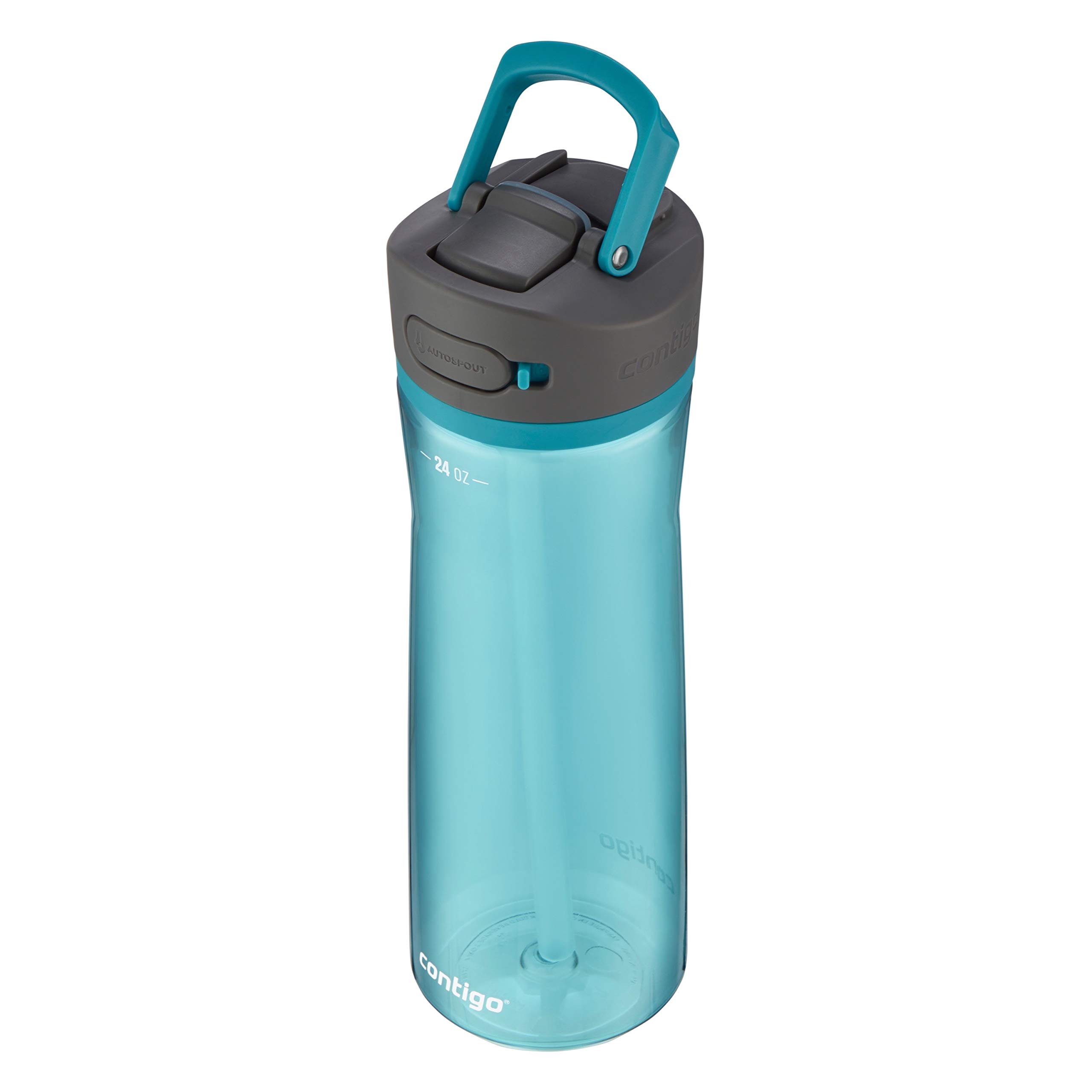 Contigo Ashland 2.0 Leak-Proof Water Bottle with Lid Lock and Angled Straw & Aubrey Kids Cleanable Water Bottle with Silicone Straw and Spill-Proof Lid, Dishwasher Safe, Juniper